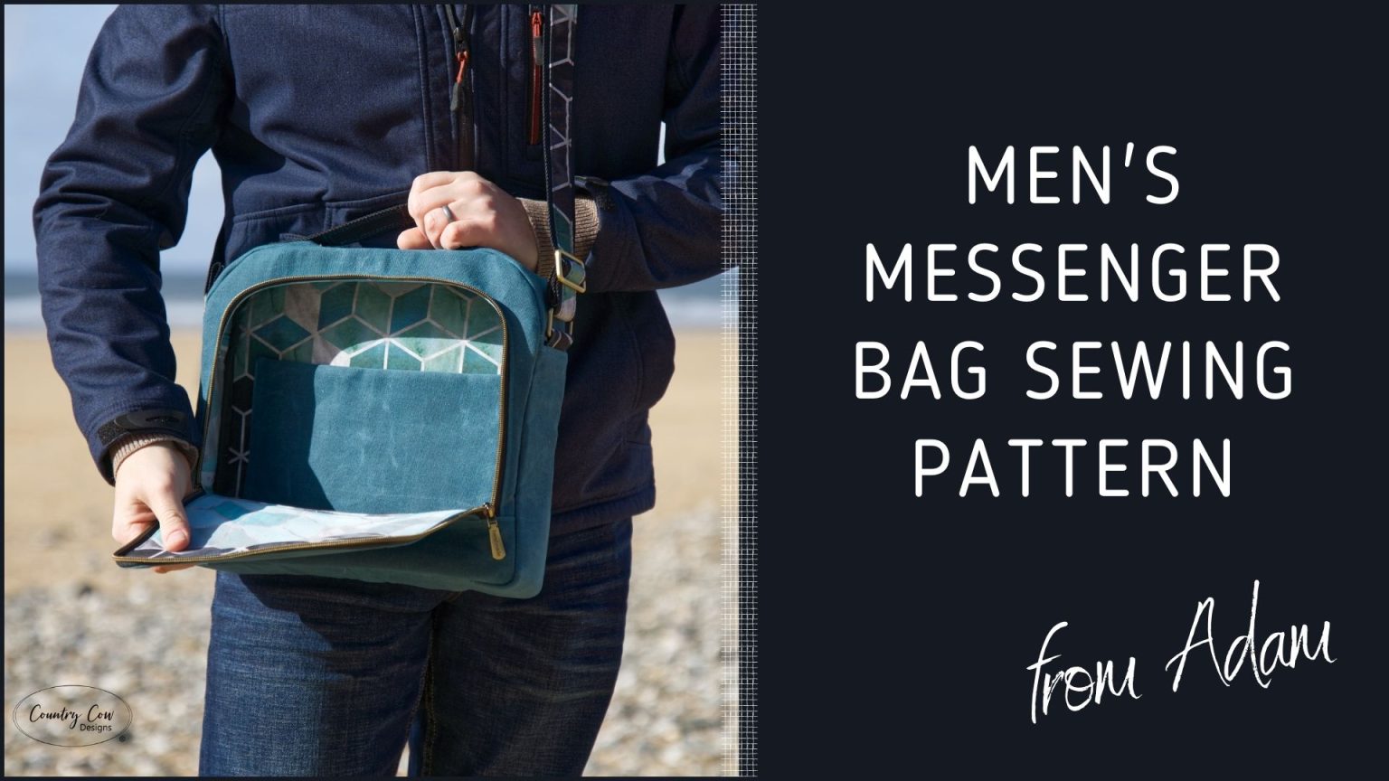 Men's Messenger Bag Sewing Pattern - Country Cow Designs Blog