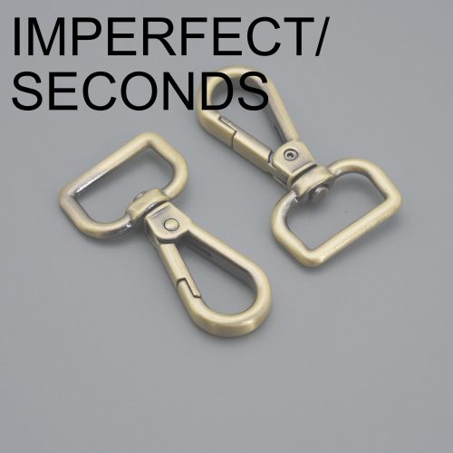IMPERFECT 18mm (3/4") Swivel Hooks Brushed Brass | Country Cow Designs