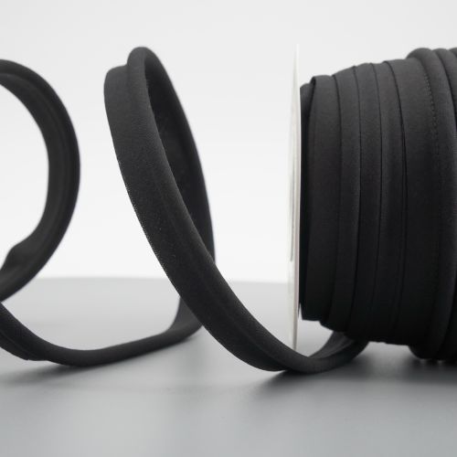 Black 18mm (3/4") Polycotton Flanged Piping | Country Cow Designs