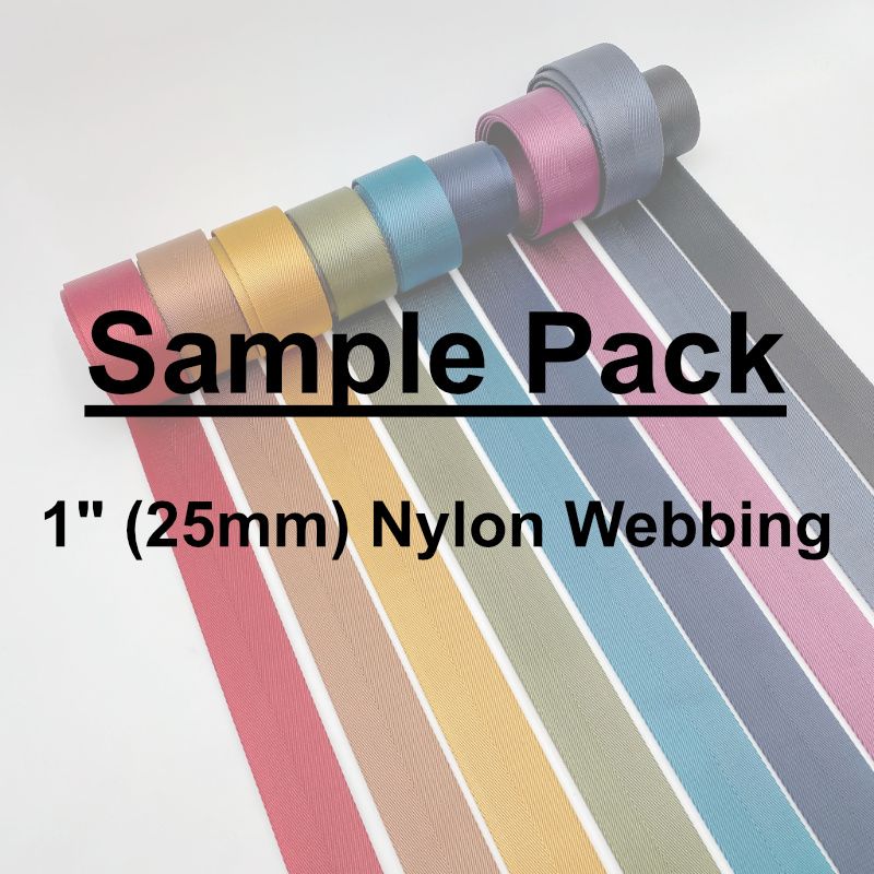 Colour Sample Pack of 1" Nylon Webbing | Country Cow Designs